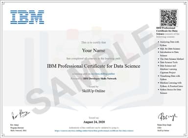IBM Data Science Professional Certificate - SkillUp Online